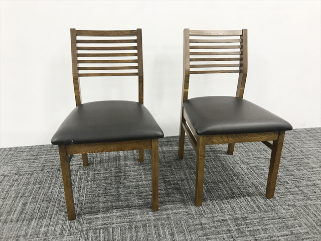 オフィスコムのミーティングチェア 2脚セット 肘無 東谷 トムテ ダイニングチェア TAC-908CBR[オフィスコム][中古]|オフィス家具（中古）通販ならHappy（ハッピー）