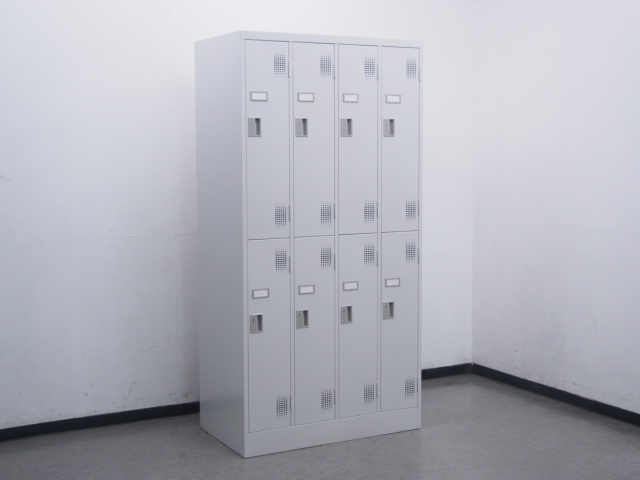 8人用ロッカー 豊国工業 TLK-S8[-][新古品]|ロッカー-ロッカーオフィス家具（中古）通販ならHappy（ハッピー）